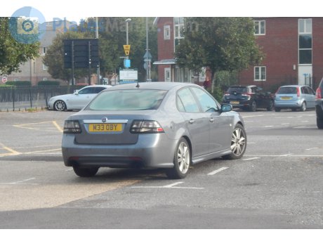 M33 OBY, SAAB 9-3 (London North-West) License plate of the United Kingdom