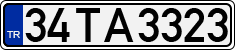 34 TA 3323, Mercedes-Benz G-Klasse (İstanbul) License plate of Turkey