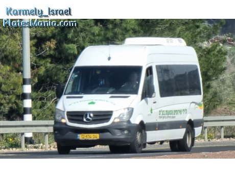 12-614-34, Mercedes-Benz Sprinter , License plate of Israel