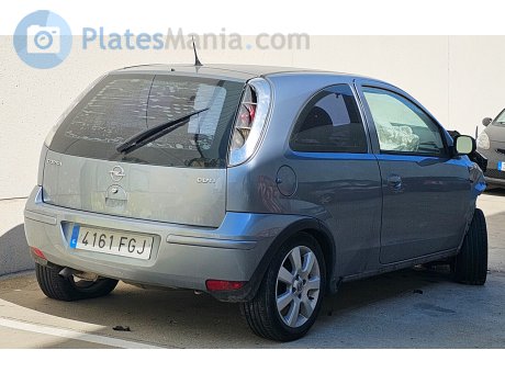 4161 FGJ, Opel Corsa , License plates of Spain