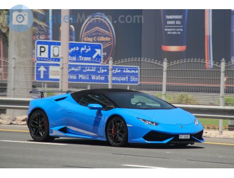 Q 2245, Lamborghini Huracán (Dubai) License plate of the UAE
