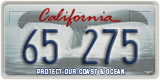 65 275, Ferrari 275 GTS (California) License plate of the USA