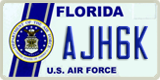 AJH6K, Jeep Grand Cherokee (Florida) License plate of the USA