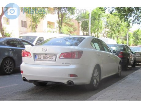 SD-105-SS, Lexus IS , License plate of Georgia