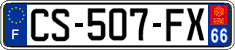 CS-507-FX, Volvo V40 (Pyrénées-Orientales) French license plate