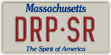 DRP-SR, Toyota Camry (Massachusetts) License plate of the USA