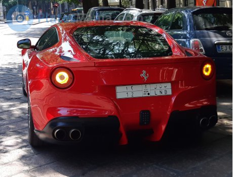 ‎١٢‎ ‎ب ن ل‎ / 12 LNB, Ferrari F12 License plate of Saudi Arabia