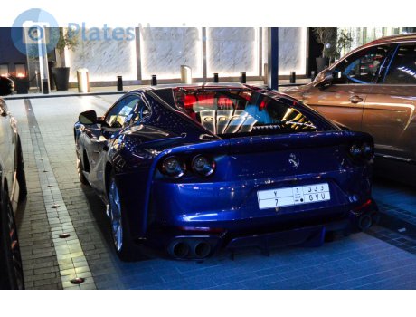 ‎٧‎ ‎و ى ق‎ / 7 GVU, Ferrari 812 License plate of Saudi Arabia