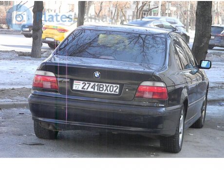 2741BX02, BMW 5 Series (Sughd Province) License plate of Tajikistan