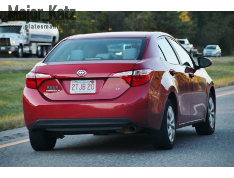 2TJB 20, Toyota Corolla (Massachusetts) License plate of the USA