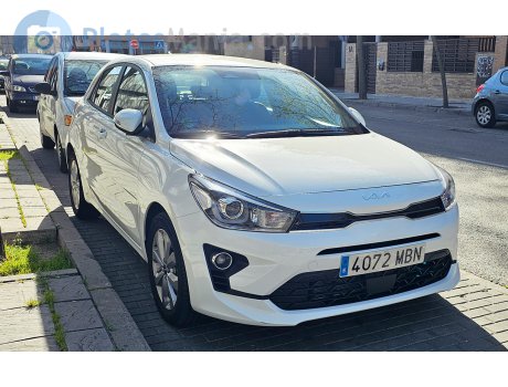 4072 MBN, Kia Rio , License plates of Spain