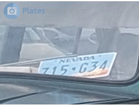 715-G34, License plate without vehicle (Nevada) License plate of the USA