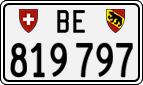 BE 819797, Peugeot J9 (Bern) License plate of Switzerland