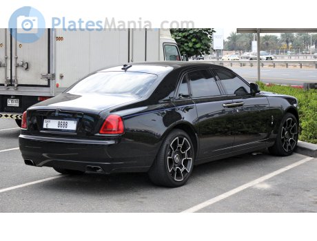 E 8688, Rolls-Royce Ghost (Dubai) License plate of the UAE