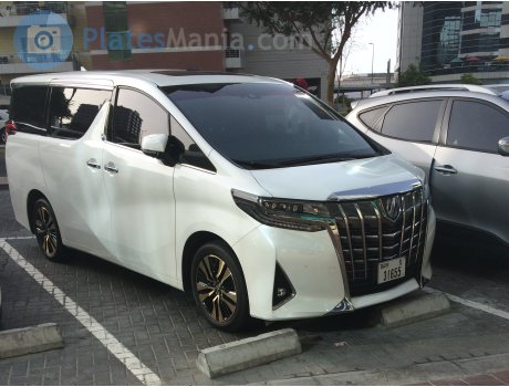X 31655, Toyota Alphard (Dubai) License plate of the UAE