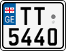 TT 5440, NIU N Series , License plate of Georgia