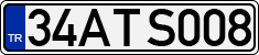 34 ATS 008, Audi Q8 (İstanbul) License plate of Turkey
