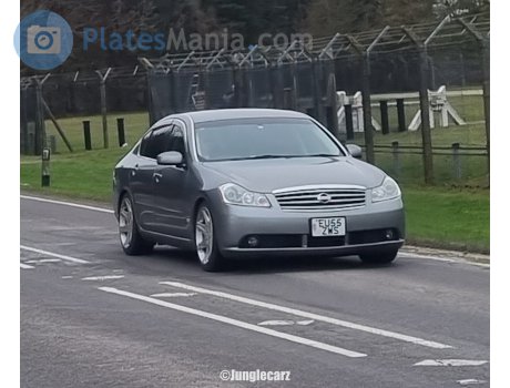 EU55 ZWS, Nissan Fuga (Chelmsford) License plate of the United Kingdom