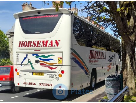 YX68 UAU, Plaxton Panther (Beverley) License plate of the United Kingdom