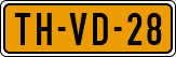 TH-VD-28, Chevrolet Corvette , License plate of the Netherlands