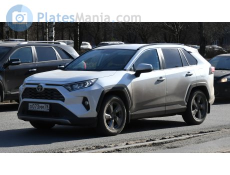 о073мм78, Toyota RAV4 (St. Petersburg City) License plate Russia