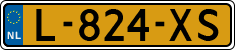 L-824-XS, Lexus IS , License plate of the Netherlands