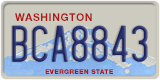 BCA8843, Honda Odyssey (Washington) License plate of the USA