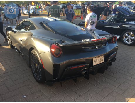PBD-8822, Ferrari 488 (Texas) License plate of the USA