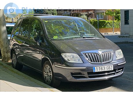 1163 GBZ, Lancia Phedra , License plates of Spain