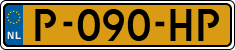 P-090-HP, Bentley Continental , License plate of the Netherlands