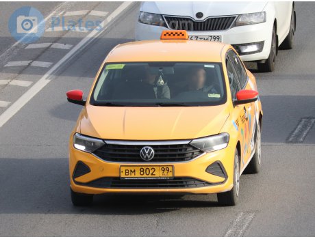 вм 802 99, Volkswagen Polo (Moscow City) License plate Russia