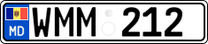 WMM 212, Mercedes-Benz GLC-Klasse , License plate of Moldova