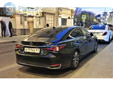 в111кк01, Lexus ES (Republic of Adygea) License plate Russia