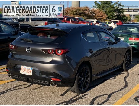 53P A59, Mazda 3 (Massachusetts) License plate of the USA