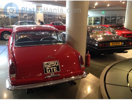 F250 GTE, Ferrari 250 (Manchester) License plate of the United Kingdom