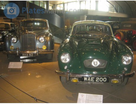WAE 200, Bristol 405 (Bristol) License plate of the United Kingdom