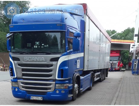 NS 295-CW, Scania R-series (Novi Sad) License plate of Serbia