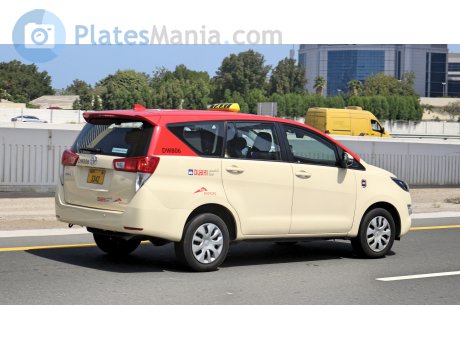 3342, Toyota Innova (Dubai) License plate of the UAE