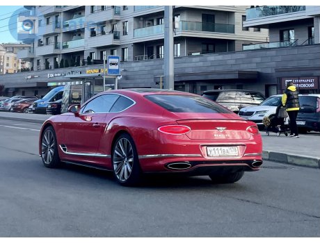 у111ва178, Bentley Continental GT (St. Petersburg City) License plate ...