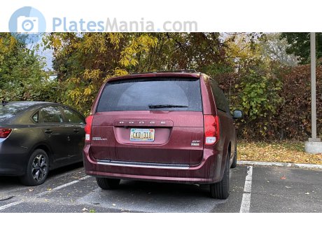 CKD 310, Dodge Grand Caravan (Michigan) License plate of the USA