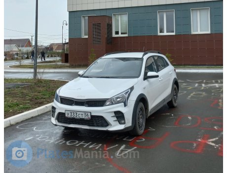 у333ст56, Kia Rio (Orenburg Oblast) License plate Russia