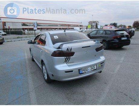 MOU 345, Mitsubishi Lancer , License plate of Moldova