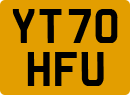 YT70 HFU, Triumph Motorcycles Tiger (Sheffield) License plate of the ...