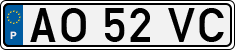 AO 52 VC, SEAT Arona , License plate of Portugal