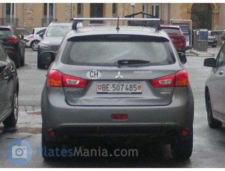 BE 507485, Mitsubishi ASX (Bern) License plate of Switzerland