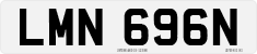 LMN 696N, Audi Q7 (Isle of Man) License plate of the United Kingdom