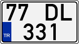 77 DL 331, Massey Ferguson (Yalova) License plate of Turkey