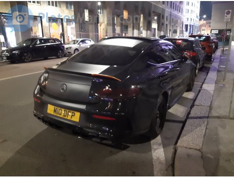 M10 DFP, Mercedes-Benz C-Klasse (Leicester) License plate of the United ...