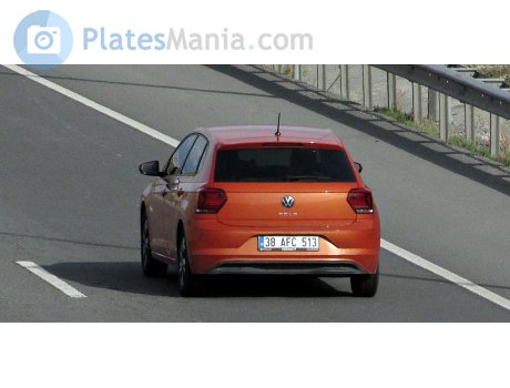 38 AFC 513, Volkswagen Polo (Kayseri) License plate of Turkey