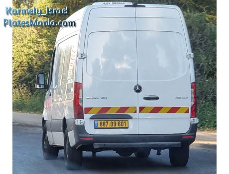 887-09-601, Mercedes-Benz Sprinter , License plate of Israel